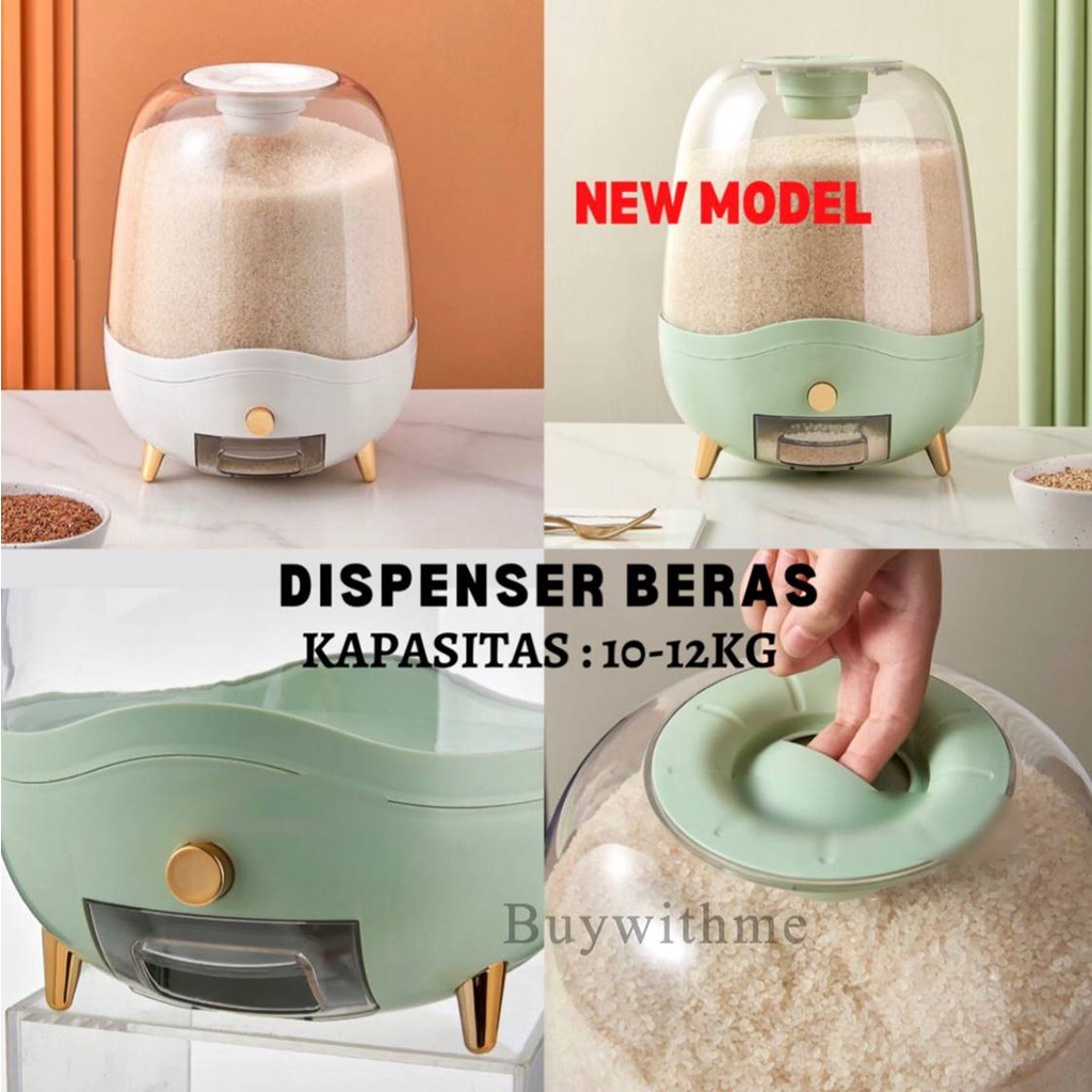 Jual Tempat Beras Estetik / Dispenser Beras Rice Box / Egg Rice Storage ...