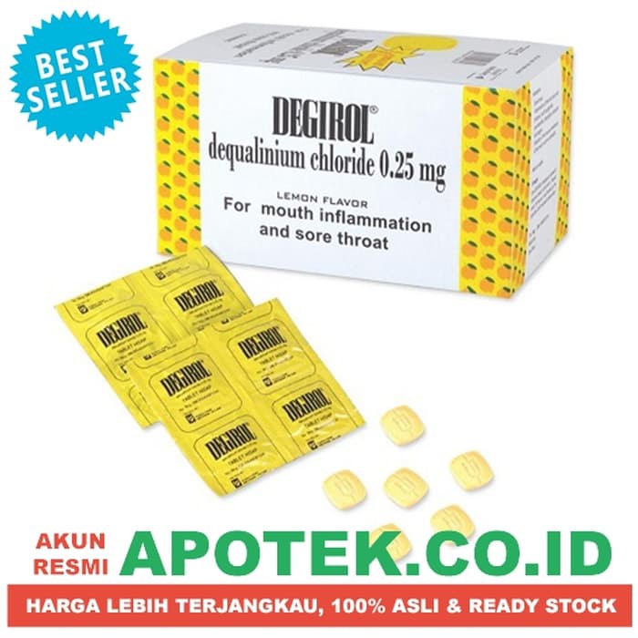Jual Degirol Tablet Hisap Box/Dus/Dos - Obat Radang Tenggorokan Rasa ...