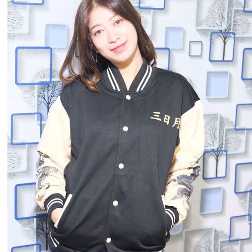 Jual Jaket Varsity Wanita Jacket Reglan Style Kekinian Baseball Viral ...