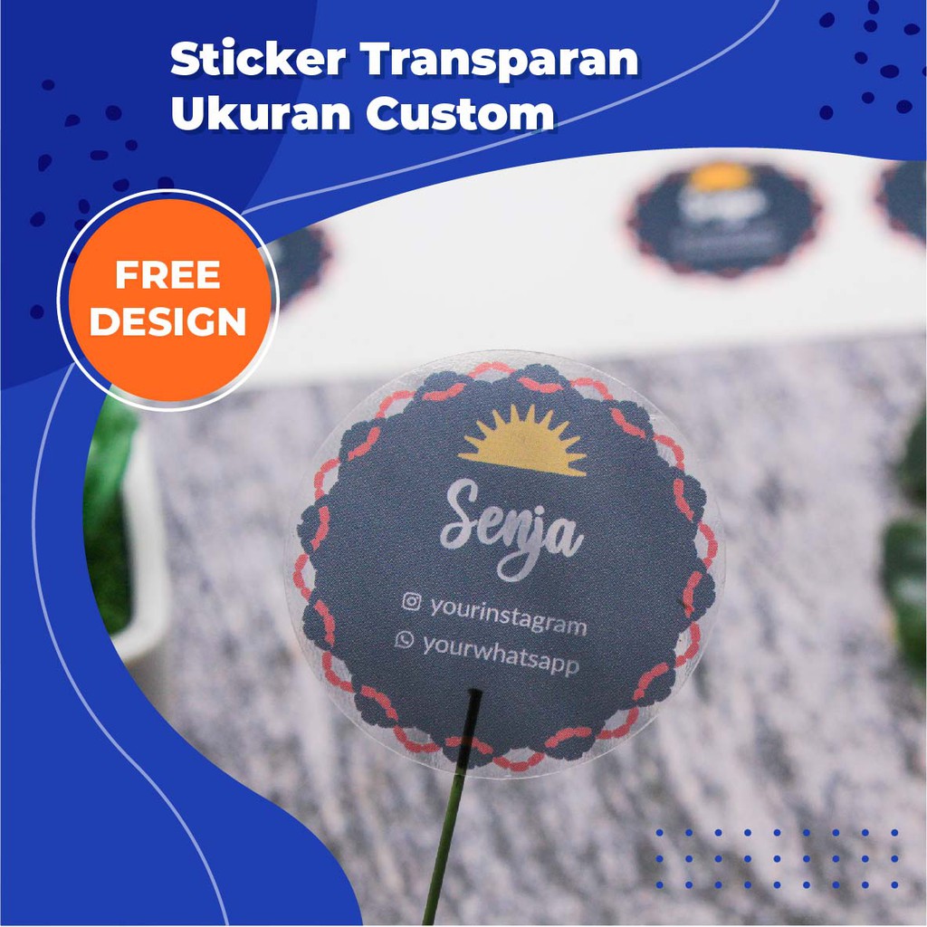 Sticker Label Transparan A3+ *ANTI AIR* Cetak Stiker Botol Minuman ...