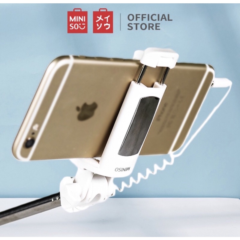 Jual MINISO FASHIONABLE SELFIE STICK WHITE TONGSIS PUTIH PINK | Shopee ...