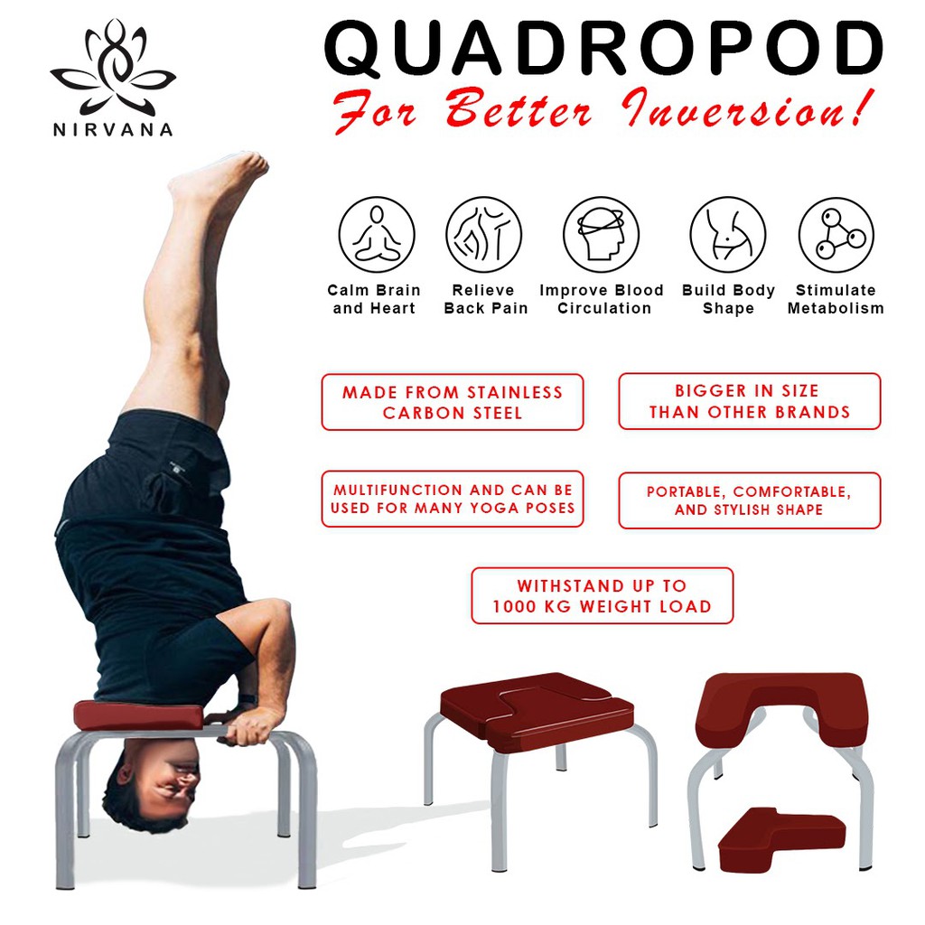 Jual Nirvana Quadropod Handstand Chair Kursi Yoga Handstand | Shopee ...