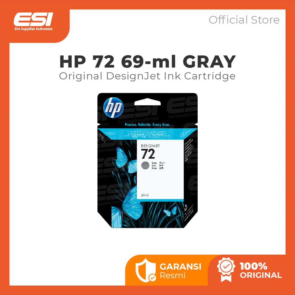 Jual HP 72 69-ml Gray DesignJet Ink Cartridge (C9401A) | Shopee Indonesia