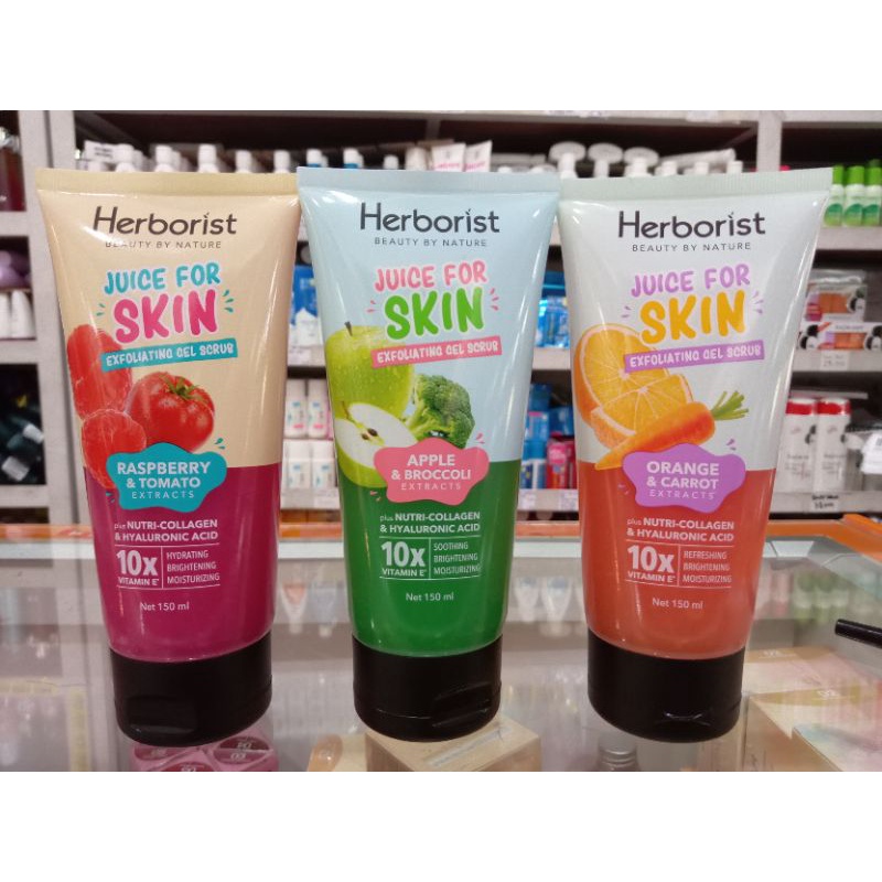 Jual Herborist Juice For Skin Exfoliating Gel Scrub | Shopee Indonesia