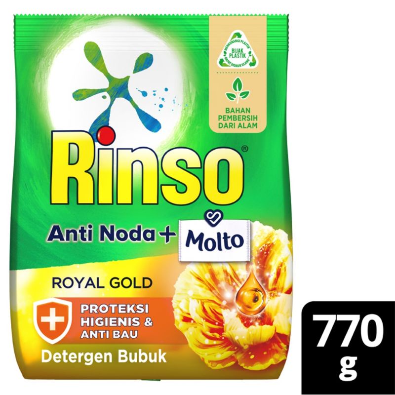 Jual Rinso detergent anti noda royal gold atau clasic 770gr | Shopee ...