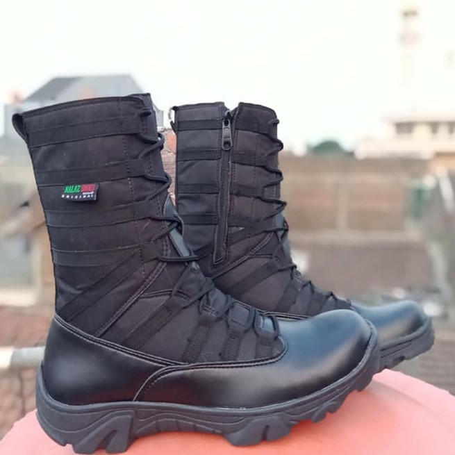 Jual ( COD ) NEW SEPATU NINJA SAFETY BOOTS MOTEC BLACK 10INC TERLARIS ...