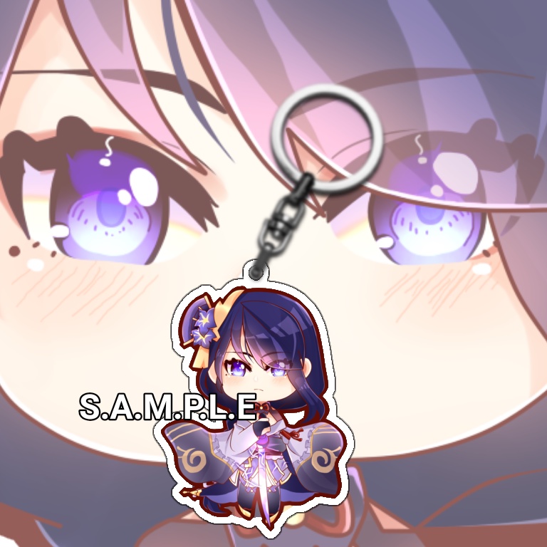 Jual Keychain Genshin Impact Raiden Shogun - Anime - Gantungan Kunci ...