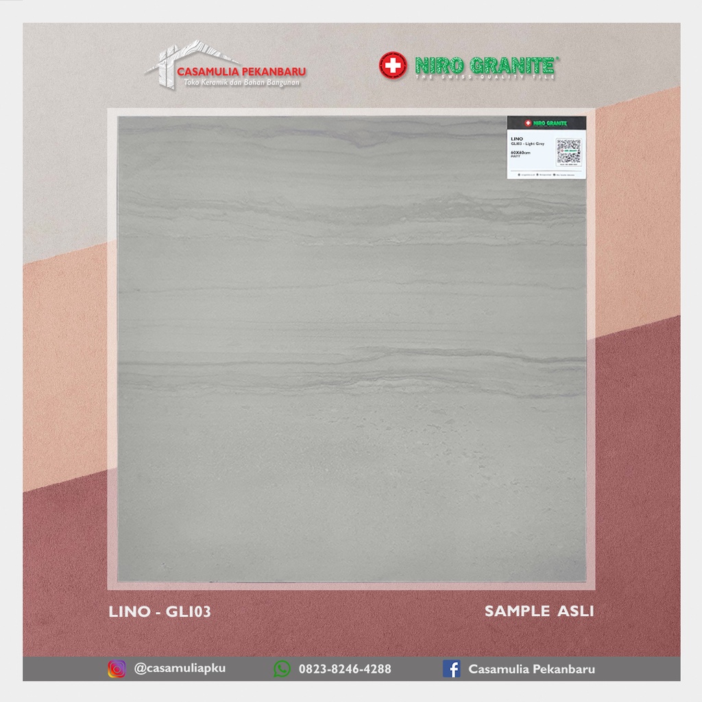 Jual Niro Granite 60x60 Lino - GLI03 Light Grey | Shopee Indonesia