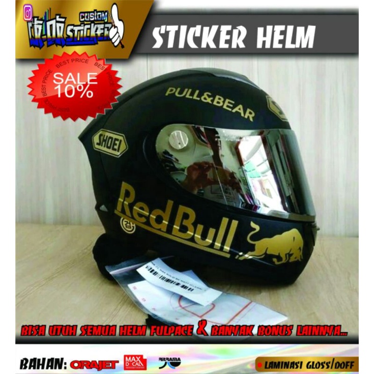 Jual STICKER HELM Red Bull full face | Shopee Indonesia