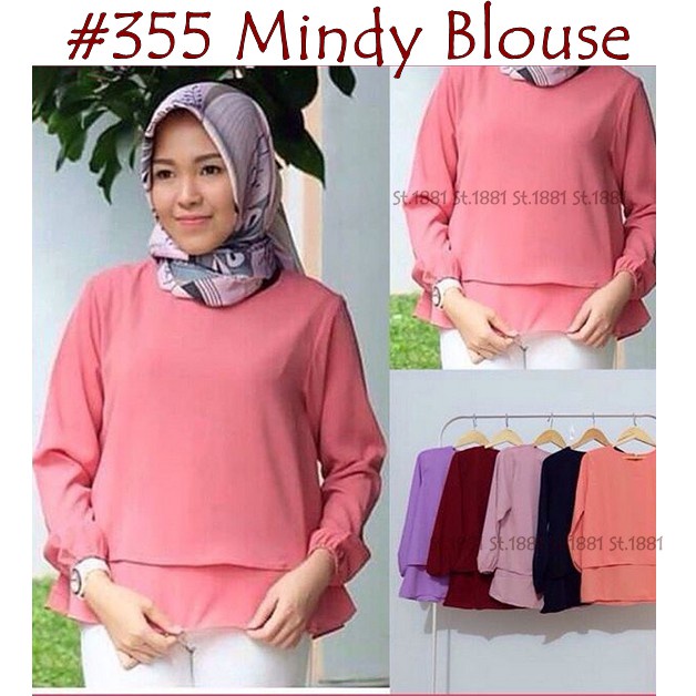 Jual mindy blousetersedia ukuran all size dan big size | Shopee Indonesia