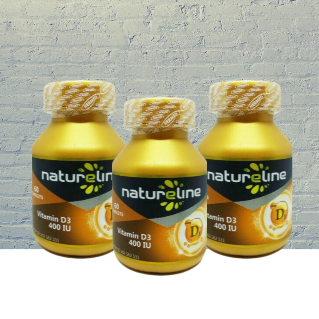 Jual natureline vitamin D3 400 iu isi 60 tablet suplemen makanan ...