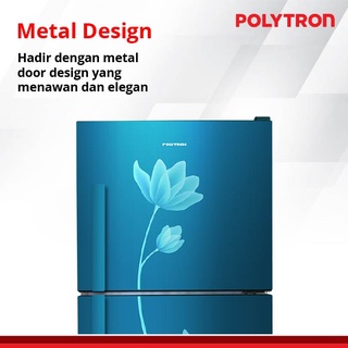 Jual POLYTRON Kulkas 2 Pintu Metallic 210 liter PRB 219R | Shopee Indonesia