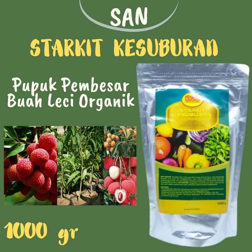 Jual Pupuk Booster Leci, Pupuk Pohon Leci, Pupuk SAN Starkit 1 Kg Penggembur Tanah | Shopee ...