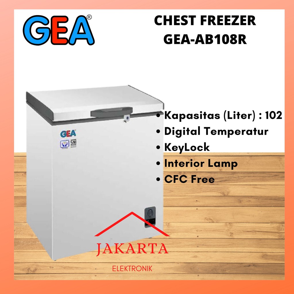 Jual GEA Chest Freezer AB-106-R [102 Liter] Indonesia|Shopee Indonesia