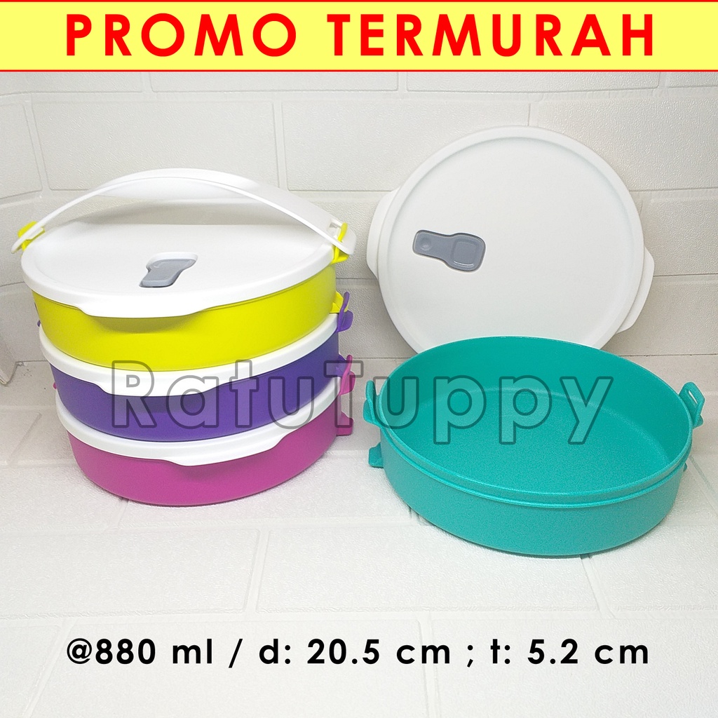 Jual CLICK TO GO ROUND Rantang 4 Tingkat Tupperware | Shopee Indonesia
