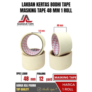 Jual MASKING TAPE / LAKBAN KERTAS 48MM X 12YARD BODHI TAPE ROLL ...
