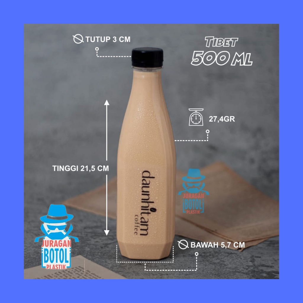 Jual 1KG 20PCS Botol Plastik 500ml, Botol jus botol kopi 500 ml, Botol ...