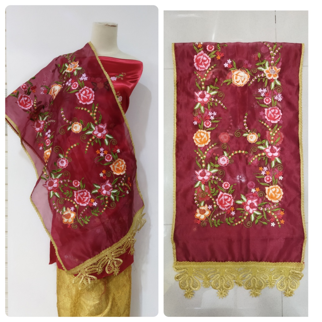 Jual Selendang koto gadang Renda gold / emas | Shopee Indonesia