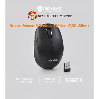 Jual Rexus Mouse Wireless Office Q30 Silent Click Hitam Indonesia ...