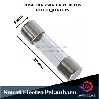 Jual FUSE 20A 250V SEKRING SKRING 20 A FUSE KACA 20 AMPERE AMPER AMP ...