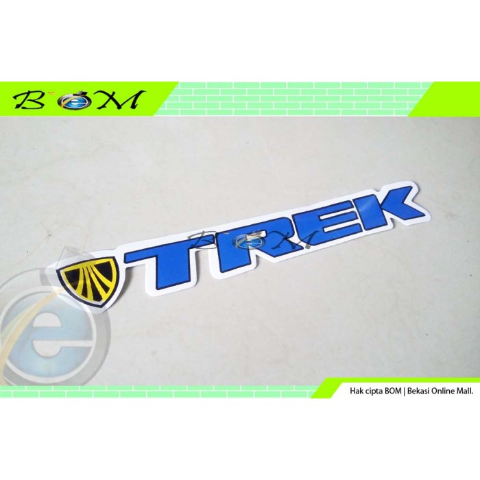 Jual sticker stiker speda sepeda bike cycle logo tulisan trek biru ...