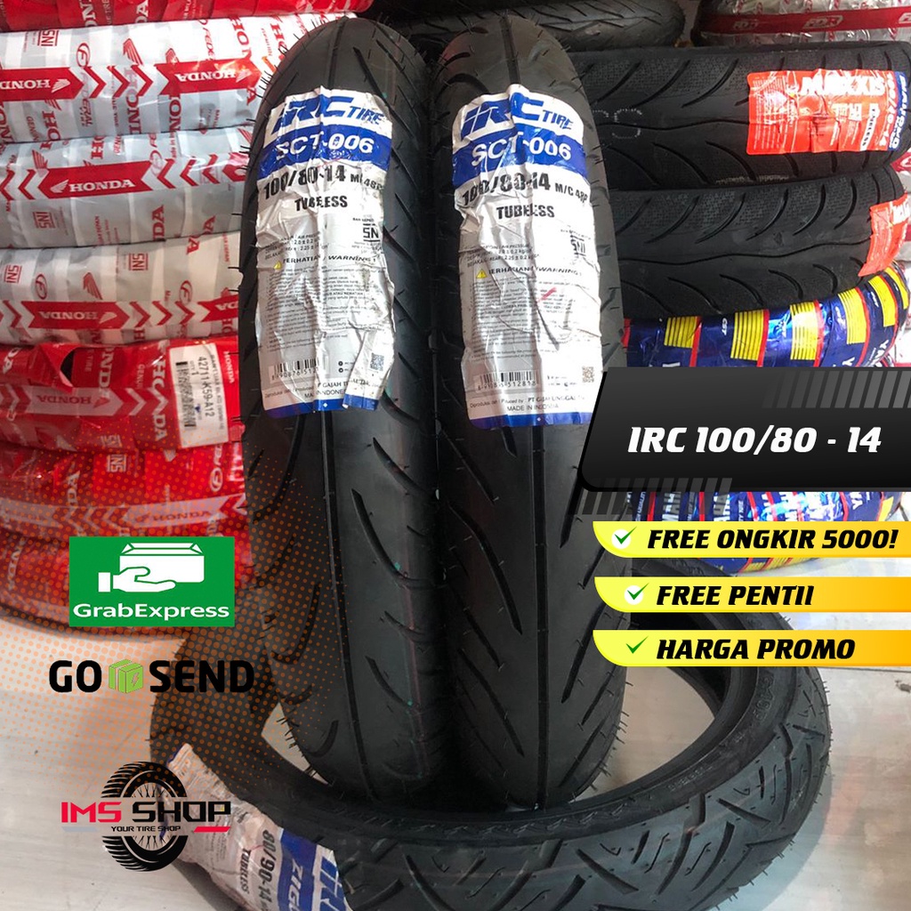 Jual Ban Motor IRC 100/80 -14 SCT - 006 Tubeless Honda Vario 150 PCX ...
