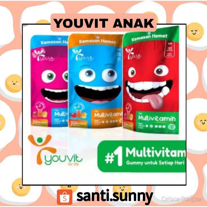 Jual Youvit Multivitamin Anak Isi 30 utk 1 bulan | Shopee Indonesia
