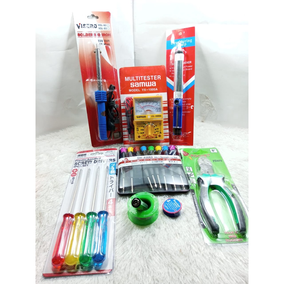 Jual Alat Soldering Listrik SOLDER Gagang Plastik 40 Watt / Multitester ...