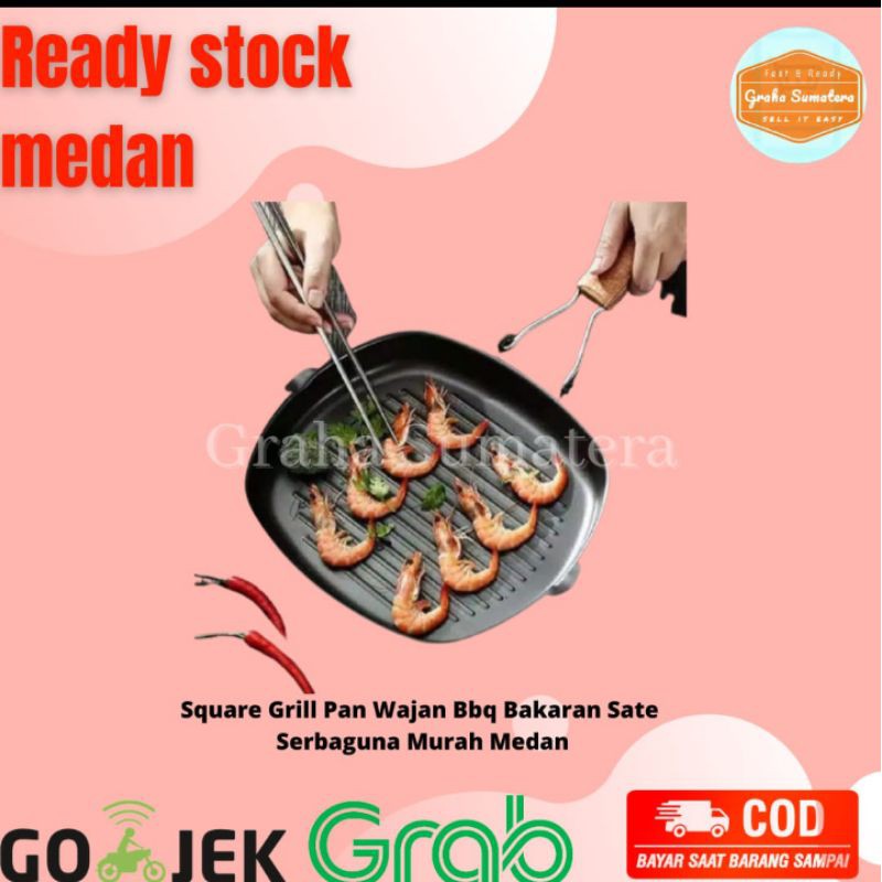 Jual Square Grill Pan Wajan Bbq Bakaran Sate Serbaguna Murah Medan ...