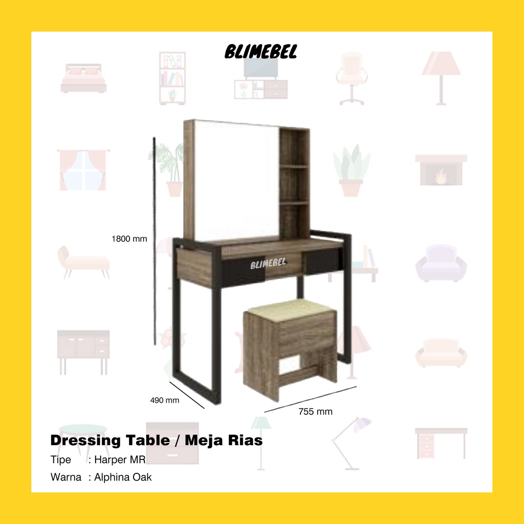 Jual Meja Rias/ Dressing Table / HARPER MR - GARVANI | Shopee Indonesia