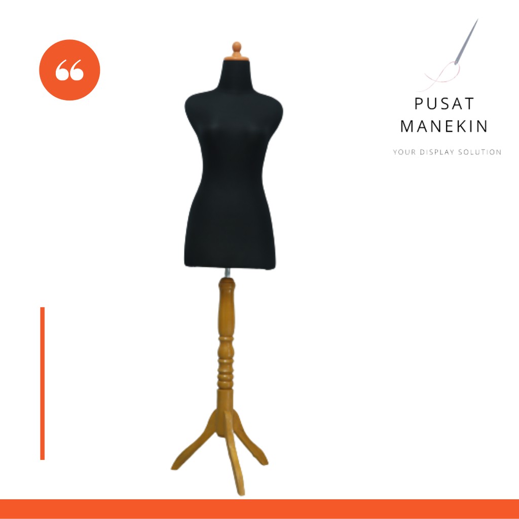 Jual Manekin Wanita DM Hitam Kaki Kayu | Patung Baju Wanita | Manekin ...