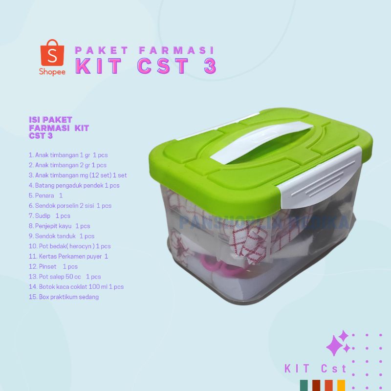 Jual PAKET FARMASI CST 3 | TOOLKIT FARMASI | ALAT PRAKTIKUM FARMASI ...
