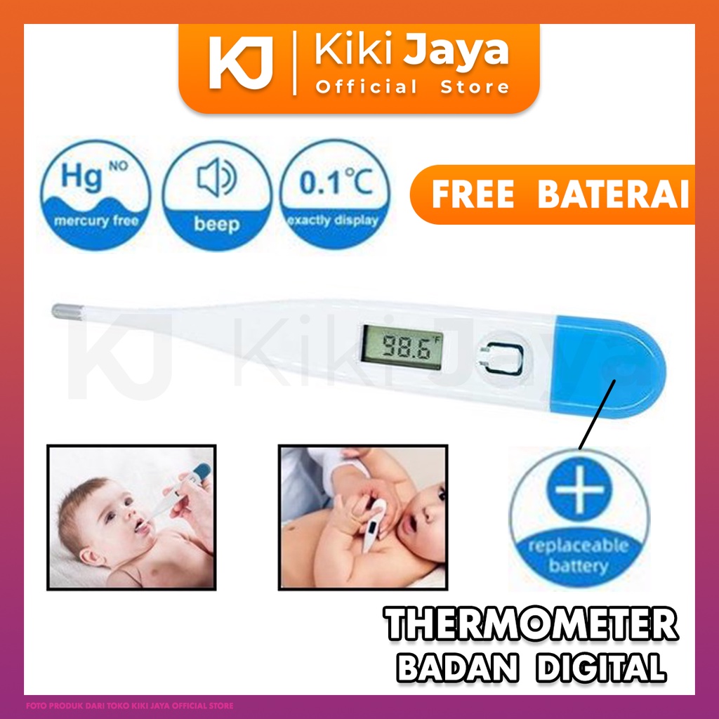 Jual [KIKI] Thermometer Badan Digital - Alat Pengukur Suhu Badan Tubuh ...
