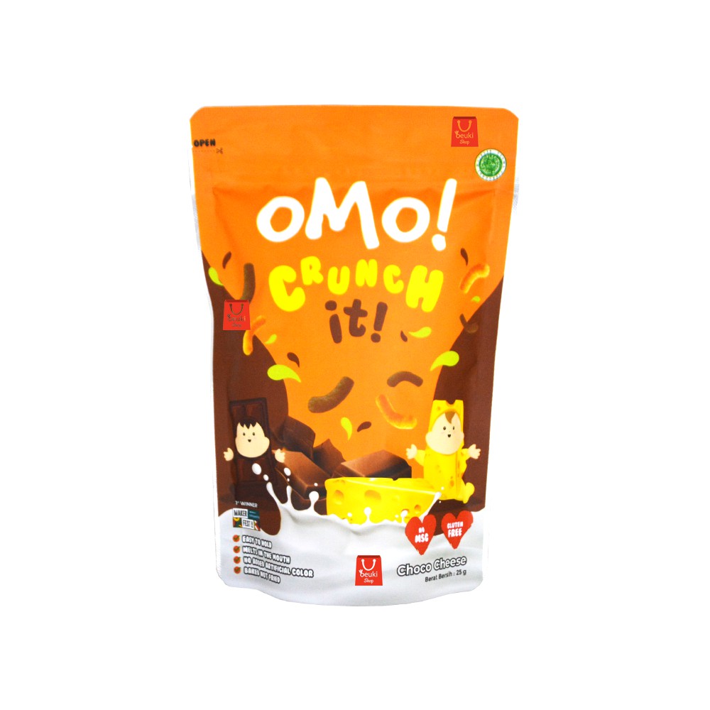 Jual OMO Crunch It Choco Cheese Snack Bayi Sehat Rasa Coklat Keju ...