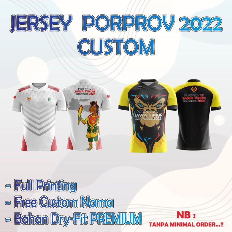 Jual Jersey Kaos PORPROV CUSTOM Full Printing FREE(Edit Nama + Logo ...