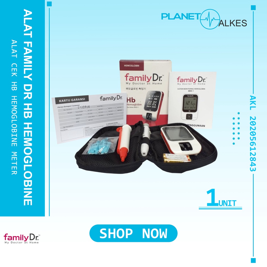 Jual Alat Test HB Hemoglobin Family Dr HB / Hemoglobine FamilyDr HB ...
