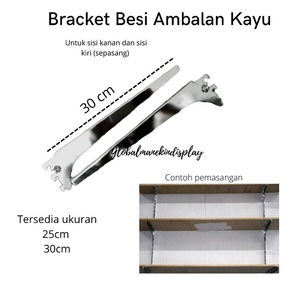 Jual Bracket Ambalan Kayu Dinding / Daun Kaca / Bracket daun Kayu - 1 ...