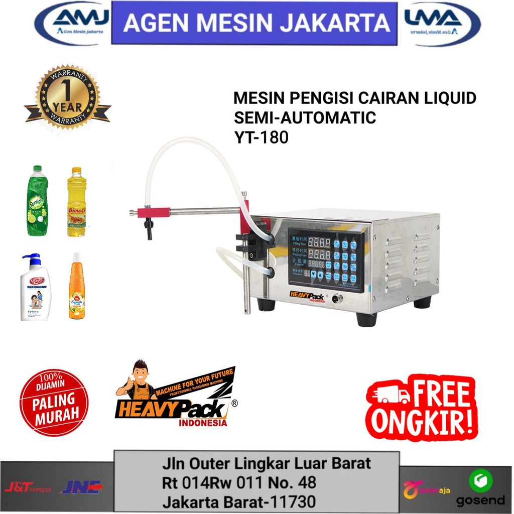 Jual Mesin Pengisi Produk Cair Liquid Semi-Automatic Seperti Mayonaise / Saus / Sambal / Minyak ...