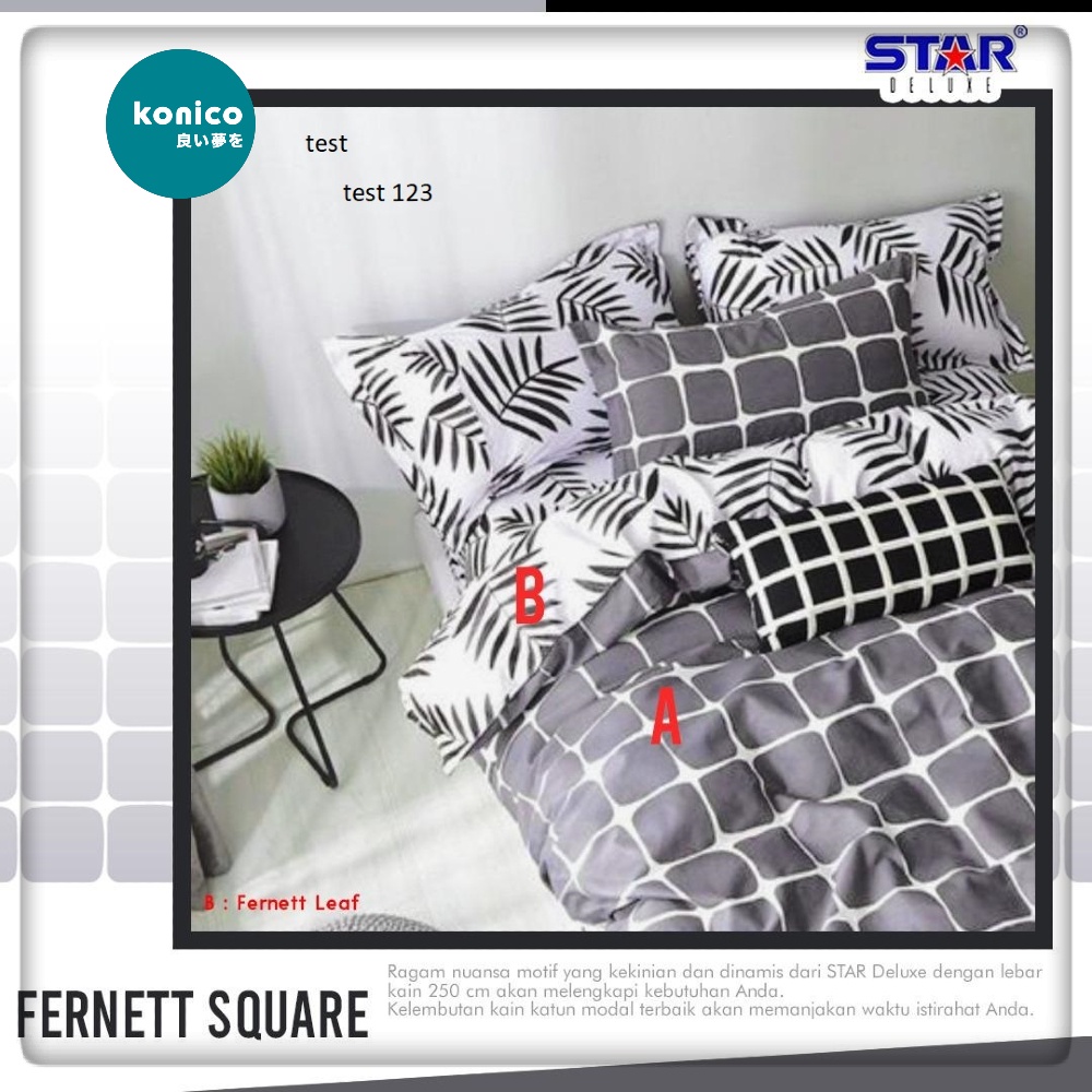 Jual KONICO kain Katun sprei Meteran motif MARCO KOTAK HITAM PUTIH ABU AYLA MONOKROM AESTHETIC ...