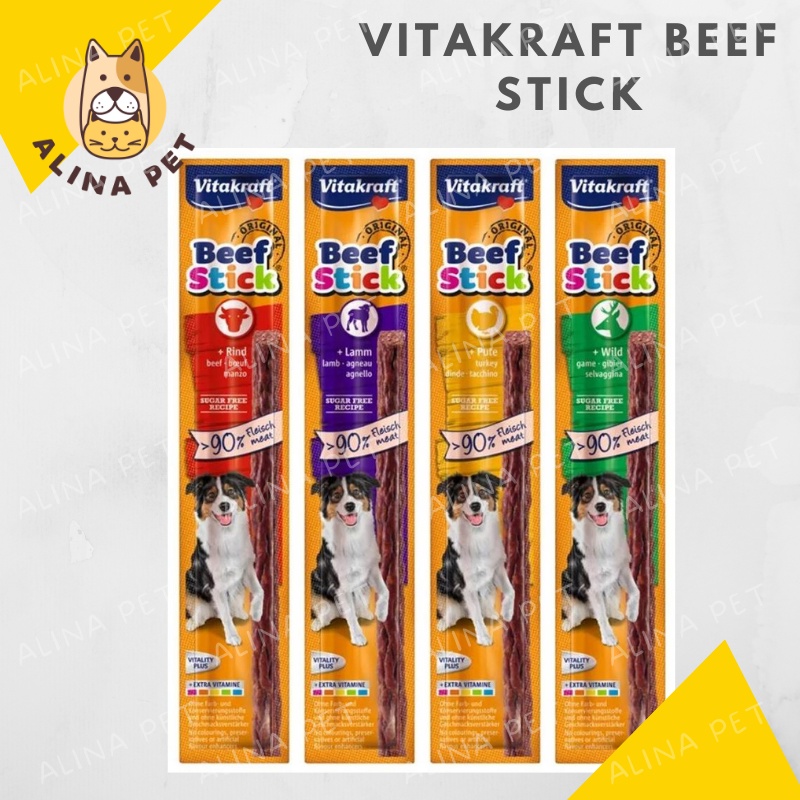 Jual VITAKRAFT Dog Beef Stick Snack Anjing Cemilan Anjing Dog Snack ...