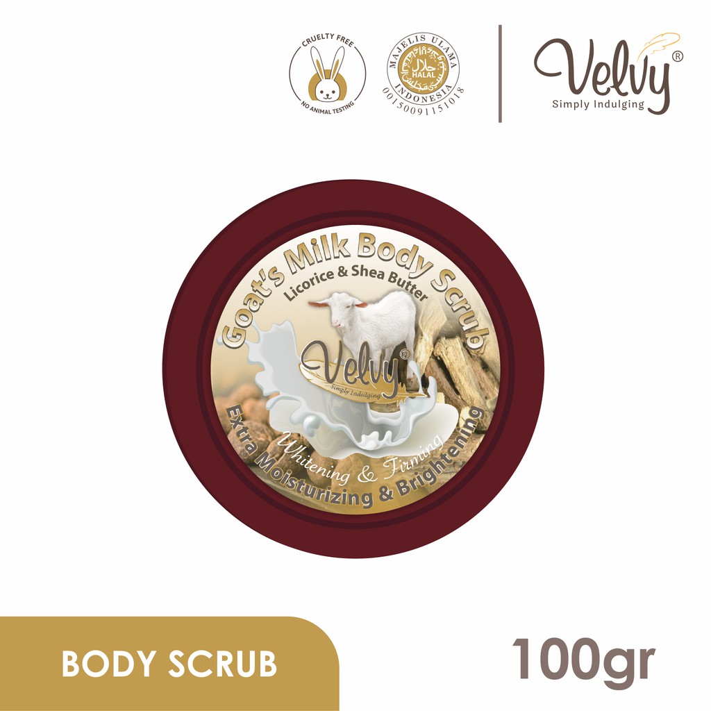 Jual Velvy Gm Body Scrub Licorice & Shea Butter 100G | Shopee Indonesia