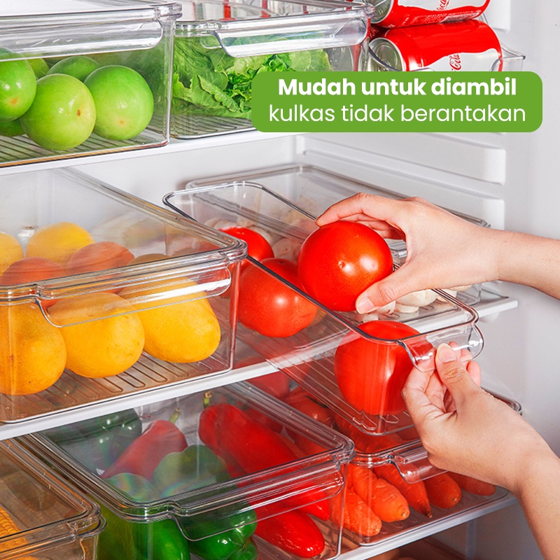 Jual Greenland Kotak Penyimpanan Kulkas Akrilik Transparan Dengan ...