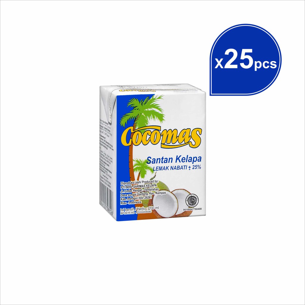 Jual Cocomas Santan Kelapa 200ml (25 Pcs) Indonesia|Shopee Indonesia