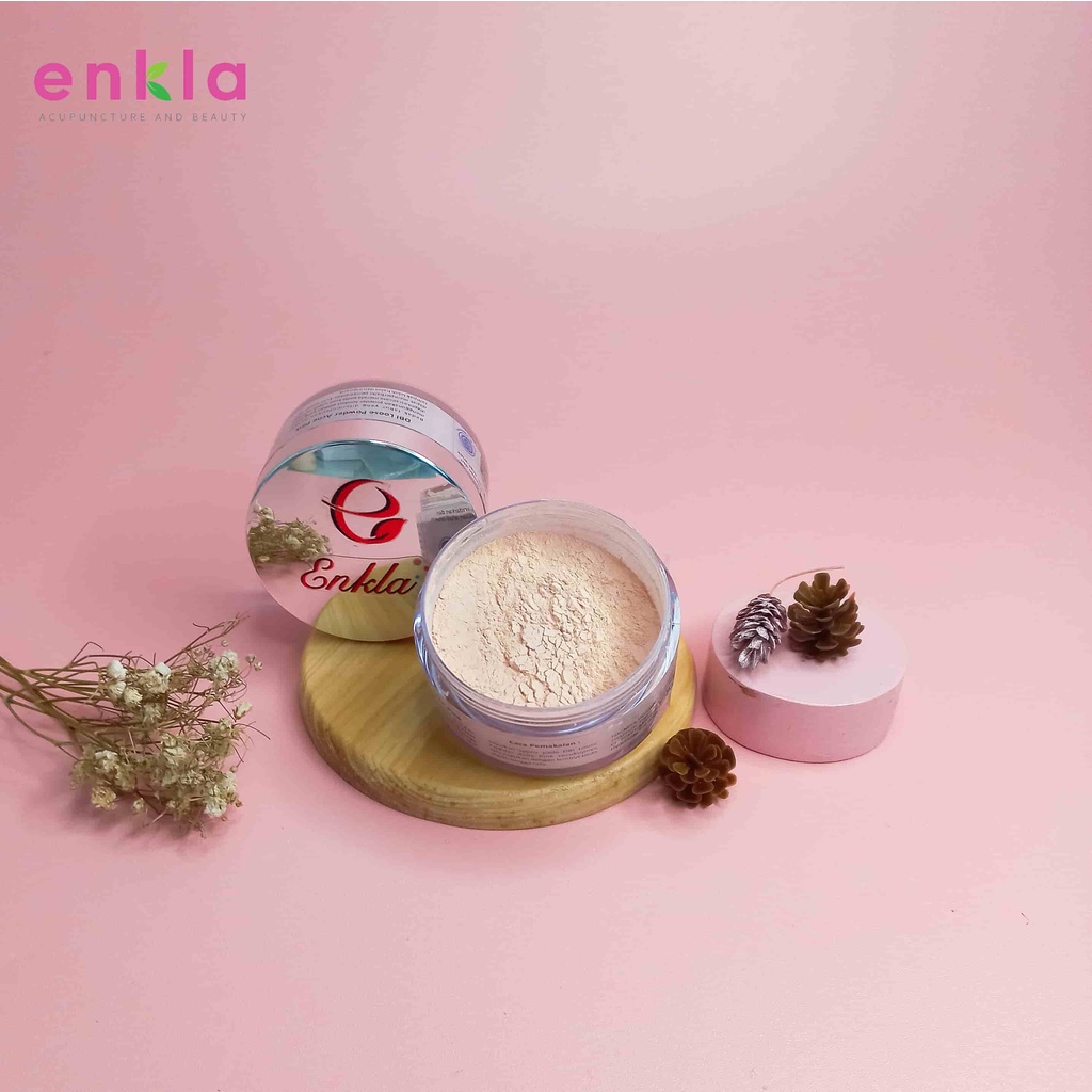 Jual Bedak tabur/loose powder enkla/kulit berjerawat | Shopee Indonesia