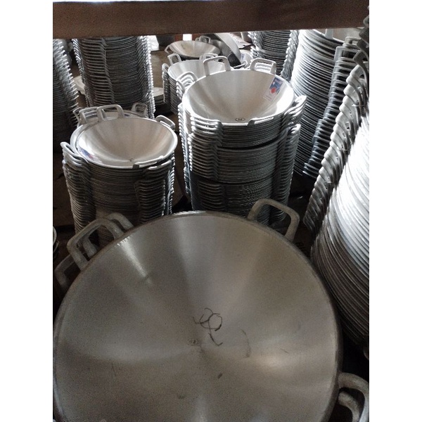 Jual wajan penggorengan ceper no 18 katel ceper bahan alumunium cor ...