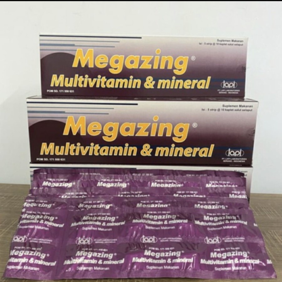 Jual Megazing Multivitamin & Mineral - Vitamin C, E, Zinc - VIT C,E ...