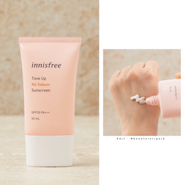 Jual Innisfree tone up no sebum sunscreen SPF 50+ / PA +++ 50ML | Shopee Indonesia