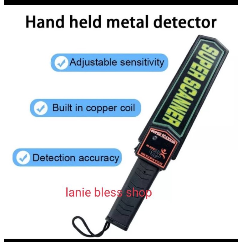 Jual detektor logam metal portable scanner alat keamanan security ...