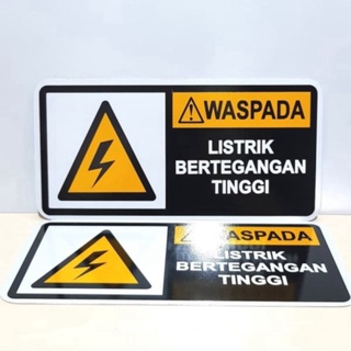 Jual Rambu Awas Listrik Tegangan Tinggi 40 x 20cm Plat Alumunium ...