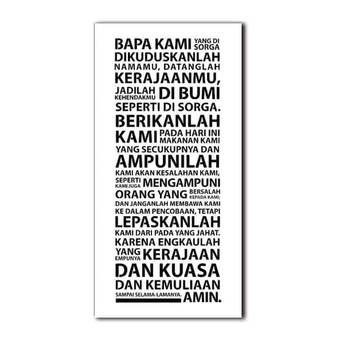 Jual Hiasan Dinding Rohani Acrylic - Doa Bapa Kami (Putih) | Shopee ... Jual Hiasan Dinding Rohani Acrylic - Doa Bapa Kami (Putih) | Shopee ...